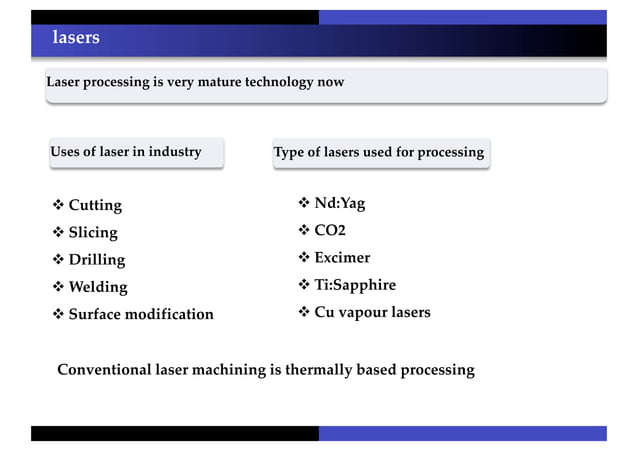 laser ablation and pyrolysis for micro machining and nano fabrication ...