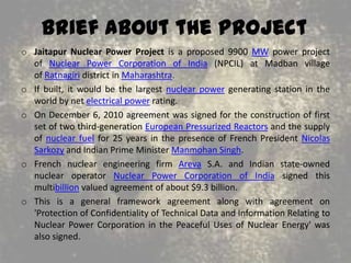 Jaitapur nuclear power plant ppt | PPTX