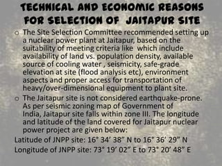 Jaitapur nuclear power plant ppt | PPTX