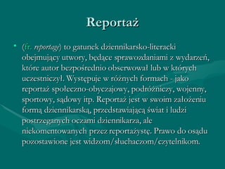Jak Napisac Dobry Reportaz | PPS