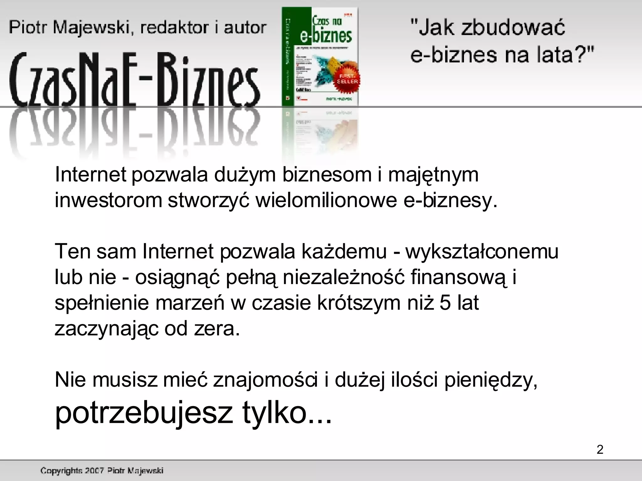 Jak Zbudować E Biznes Na Lata | PPT