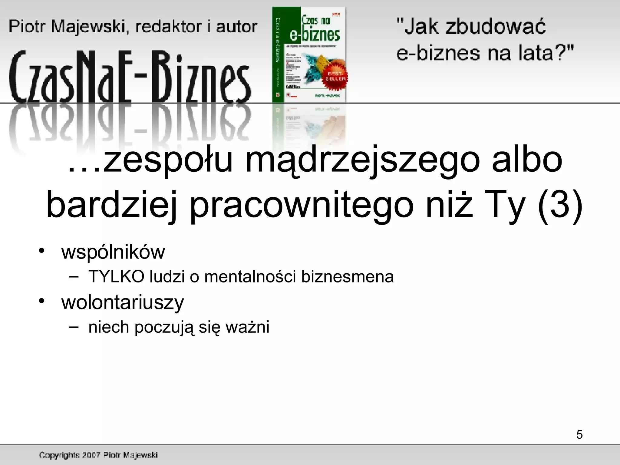 Jak Zbudować E Biznes Na Lata | PPT