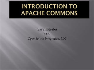 Apache Commons Overview | PPT | Programming Languages | Computing