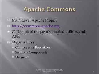 Apache Commons Overview | PPT | Programming Languages | Computing