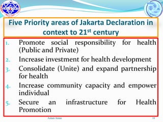Jakarta Declaration on Health Promotion | PDF
