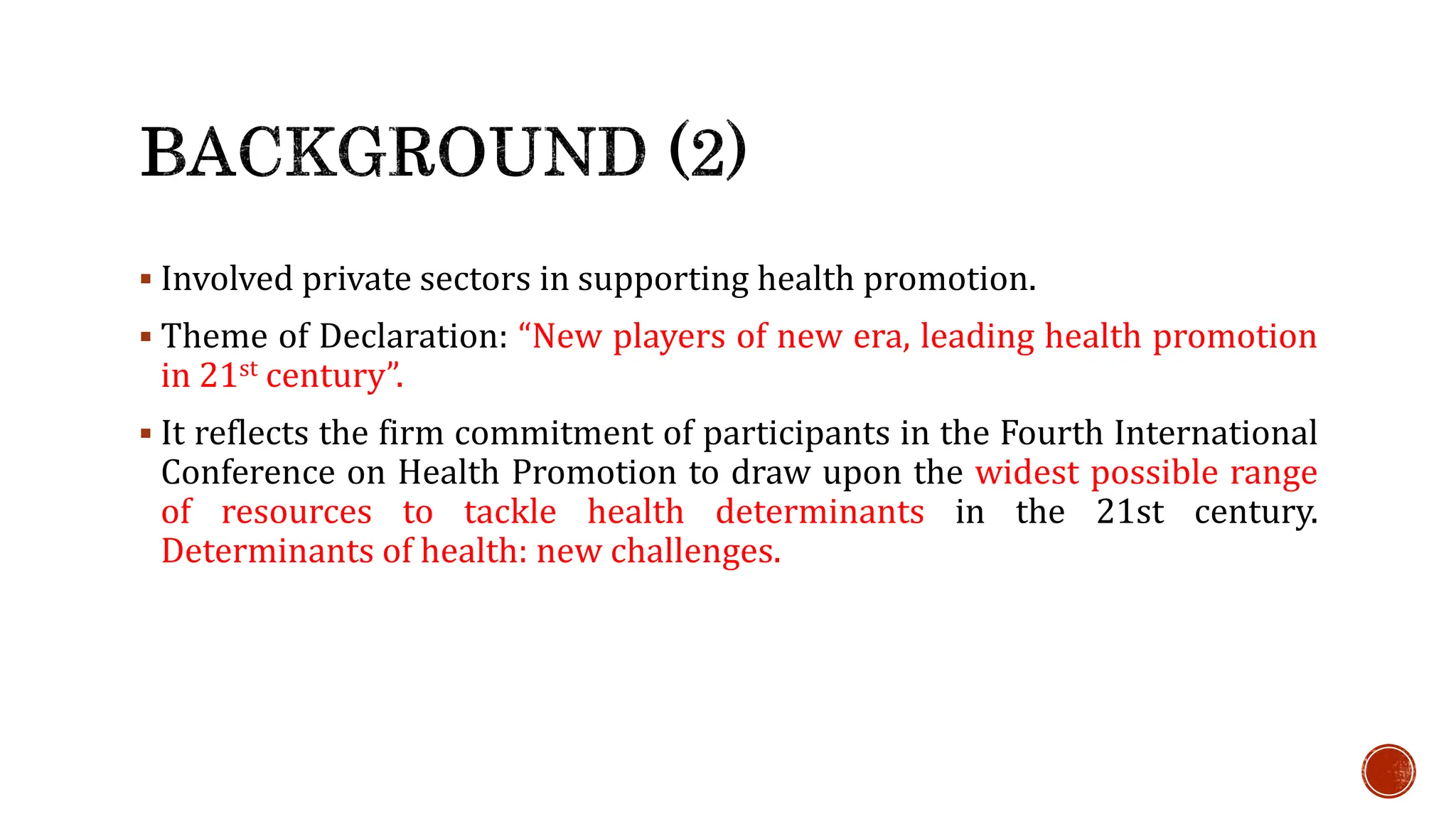 Jakarta declaration on Health promotion.pptx
