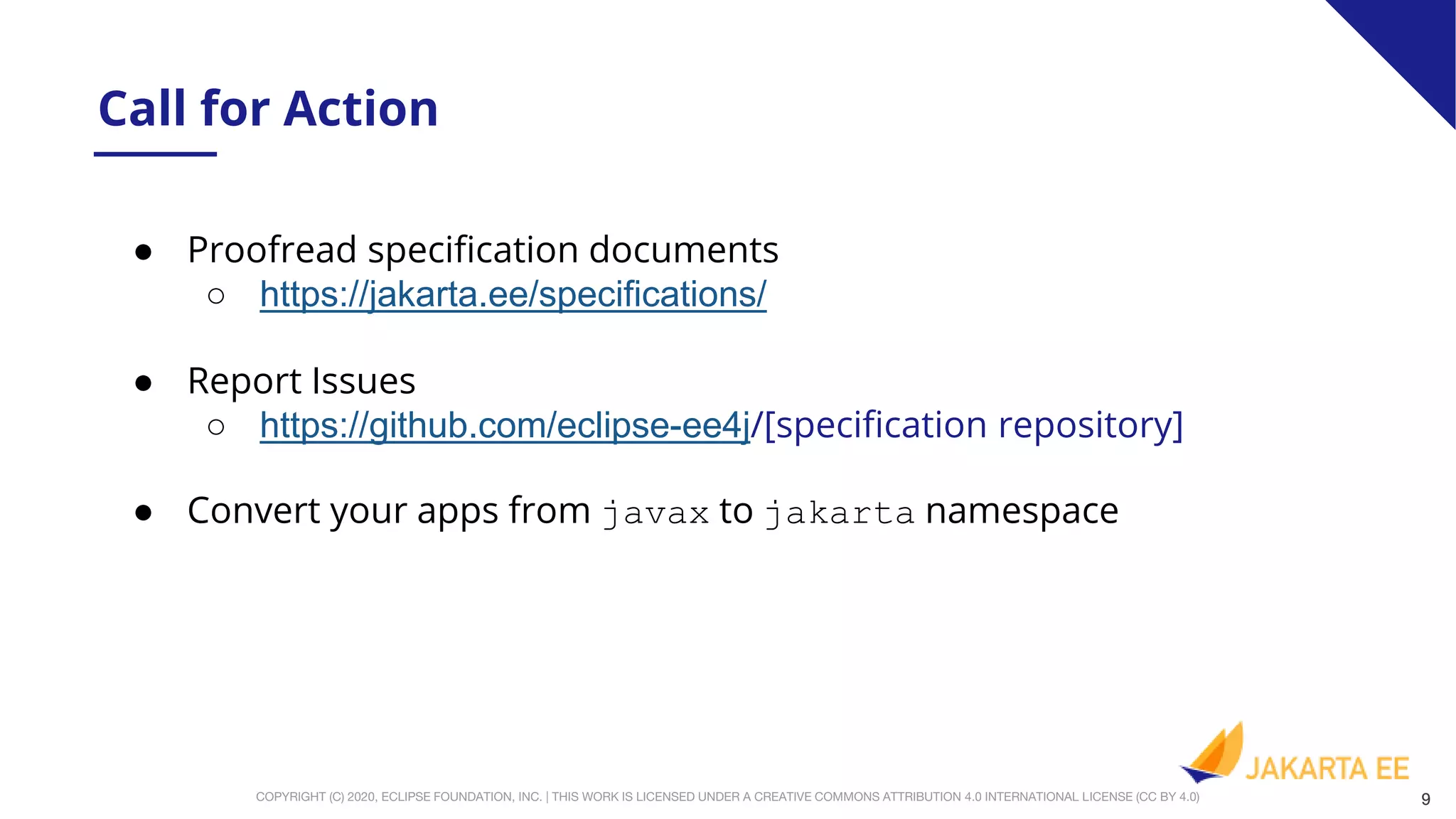 Jakarta EE 9 Milestone Release Party - Overview | PPT Jakarta EE 9 Milestone Release Party - Overview | PPT