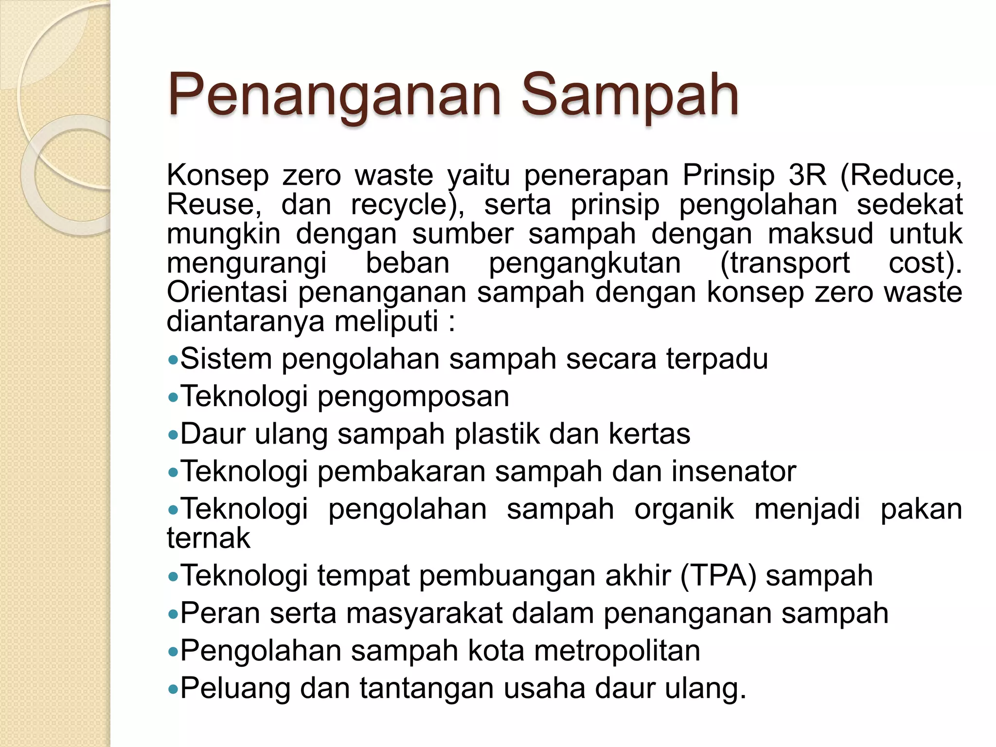 Jakarta kewalahan mengelola sampah | PPTX
