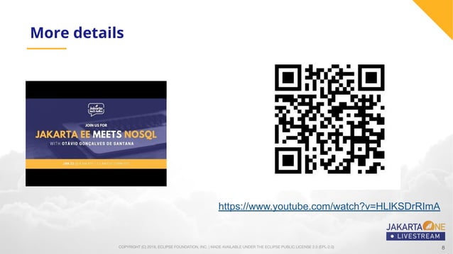 Jakarta NoSQL: Meet the first Jakarta EE specification in the Cloud | PPT