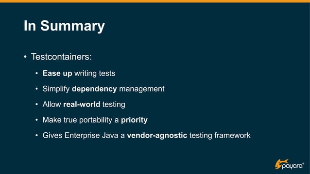 Easy Java Integration Testing With Testcontainers Ppt