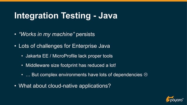 Easy Java Integration Testing With Testcontainers Pptx Databases Computer Software And