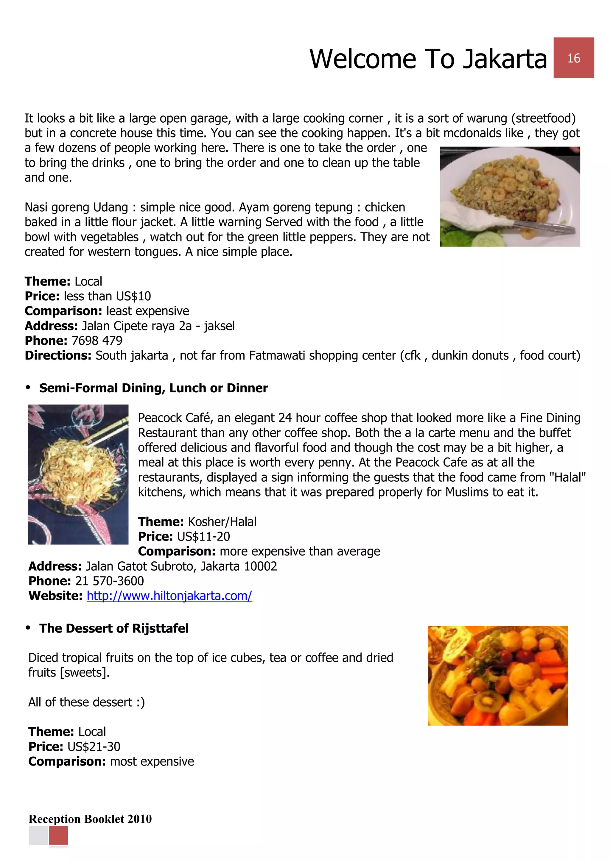 Jakarta reception booklet PMBS | PDF