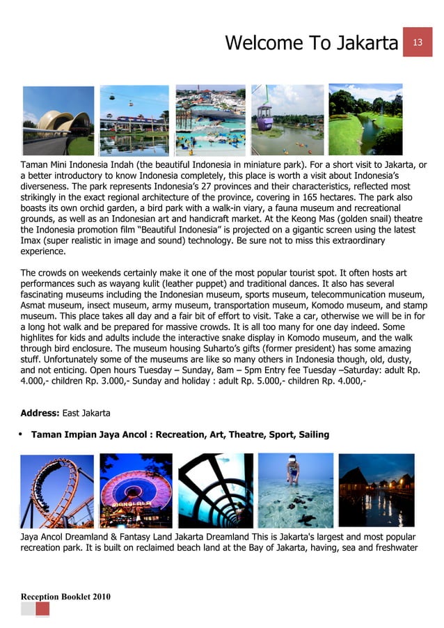 Jakarta reception booklet PMBS | PDF
