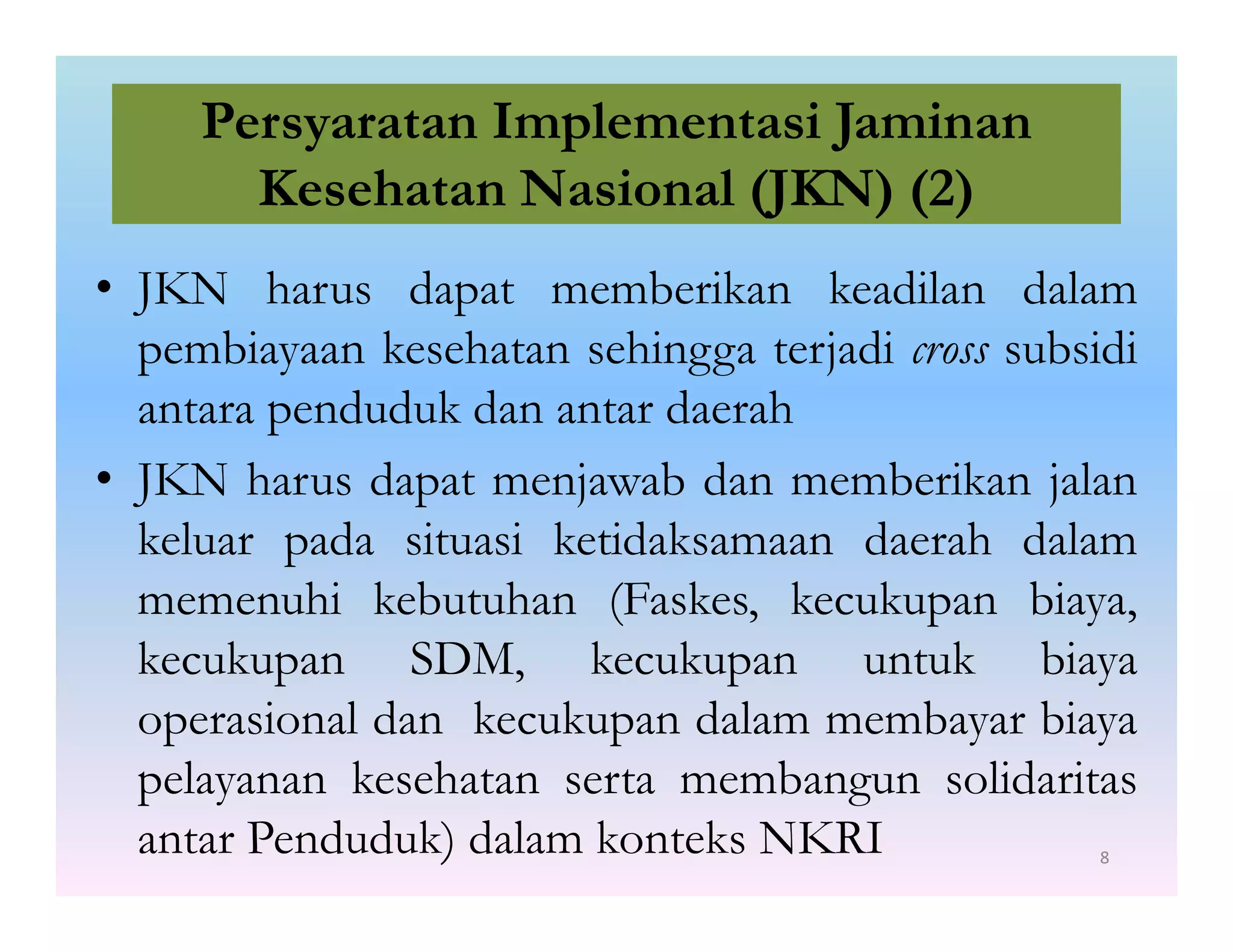 Jakarta sehat sebagai miniatur sjsn | PPT