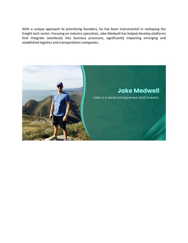 Jake Medwell Bio, Work Experience & Details.pdf | Venture Capital ...