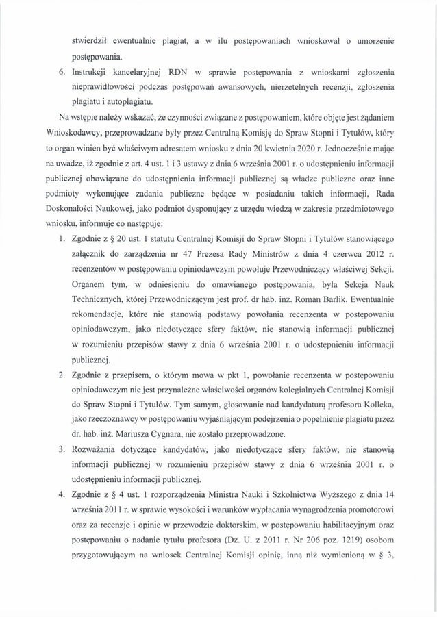 Jak emeryt bronił Cygnara przed CBA | PDF