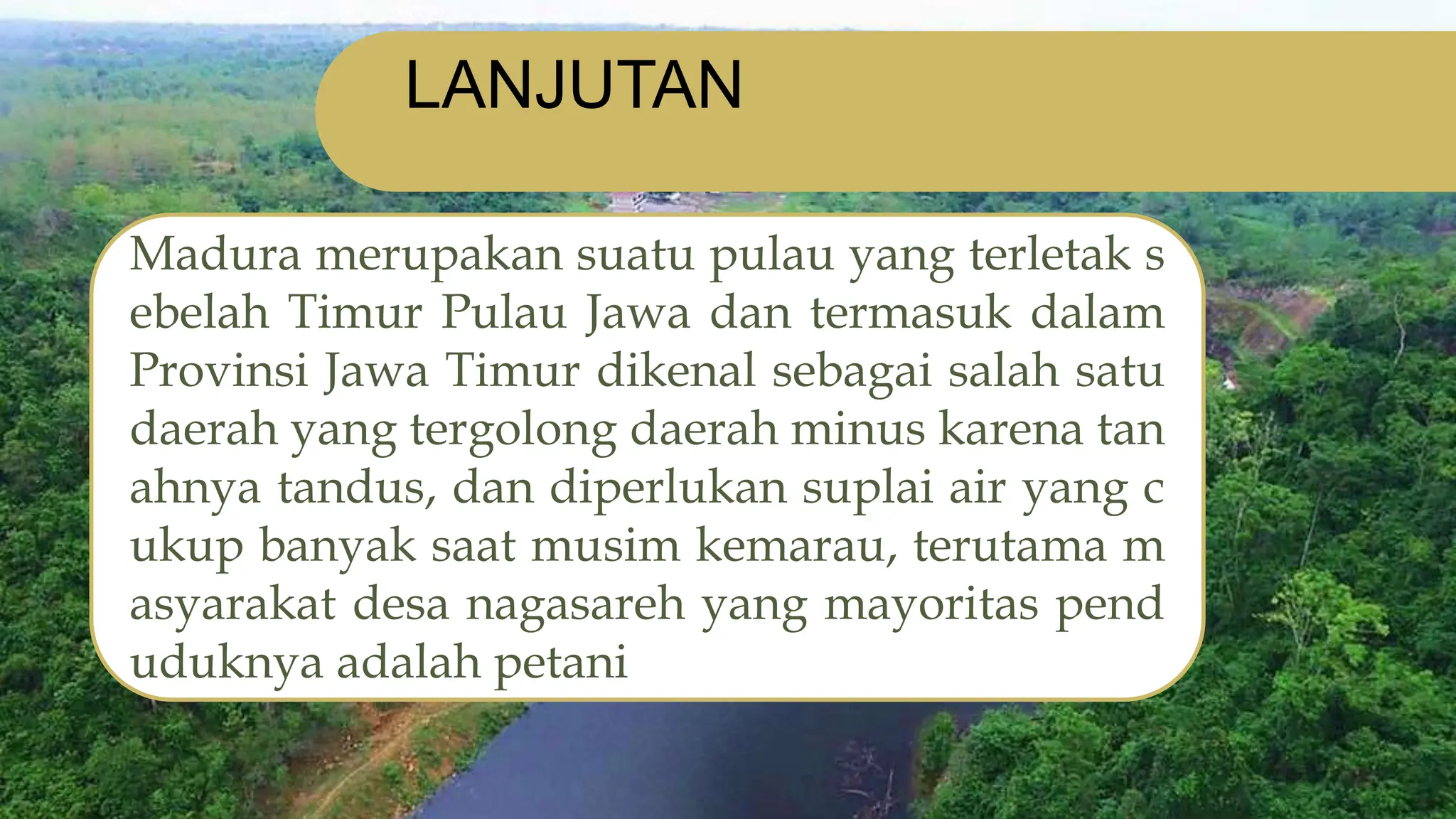 Waduk nipah terhadap pertanian di desa nagasareh | PPTX