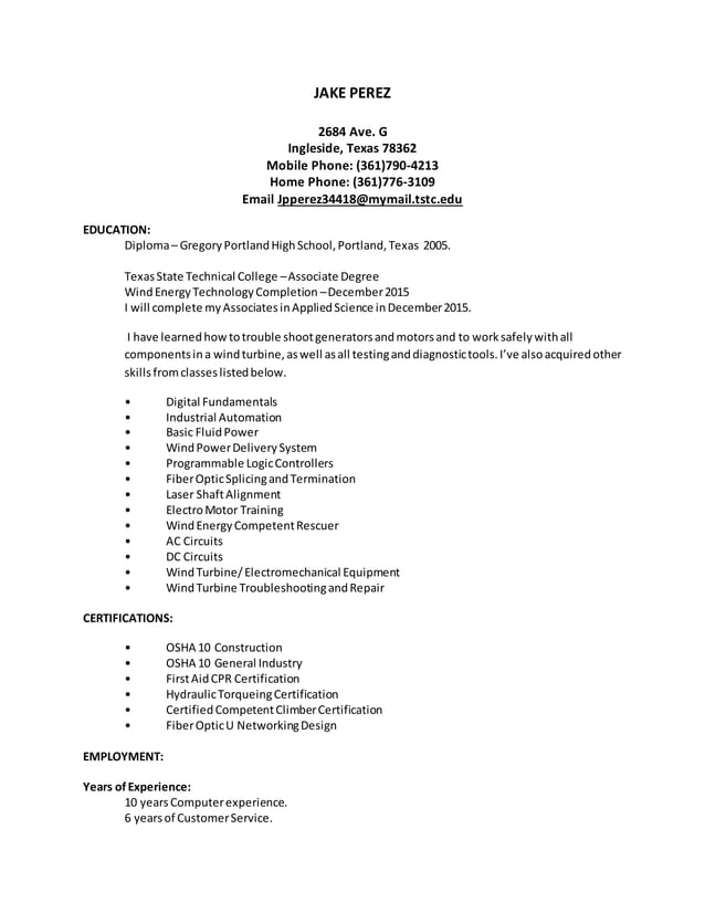 Jake resume | DOCX