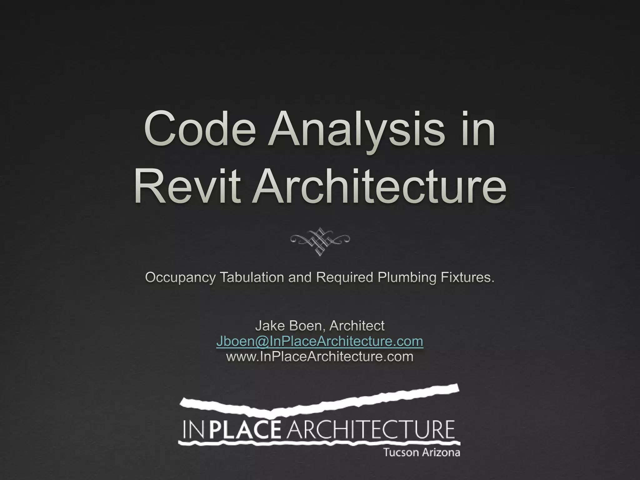 Code Analysis in Revit Architecture | PPTX