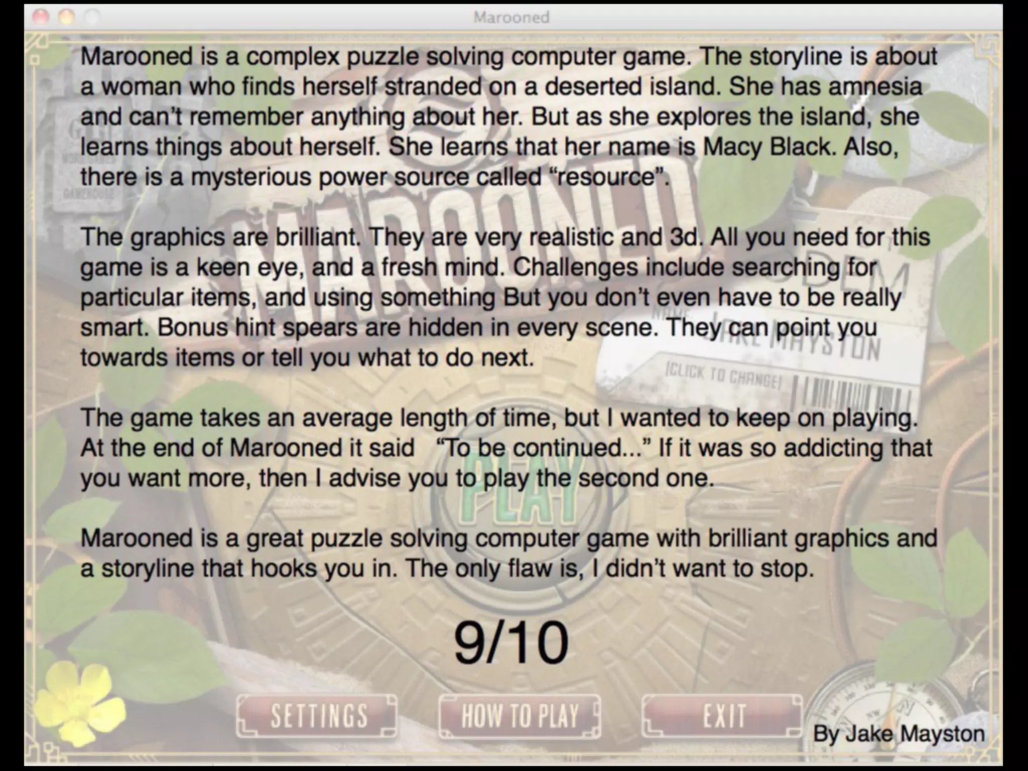Marooned Game Review | PDF