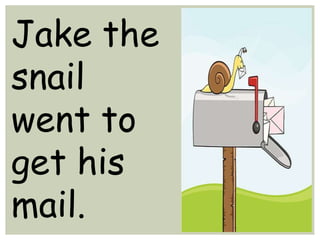 Jake the Snail Story-Reading Activity | PPTX