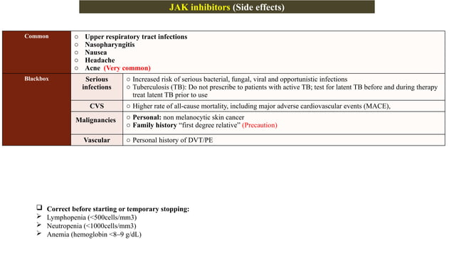JAK inhibitors review , all uses and approval in dermatology 2024 | PPTX