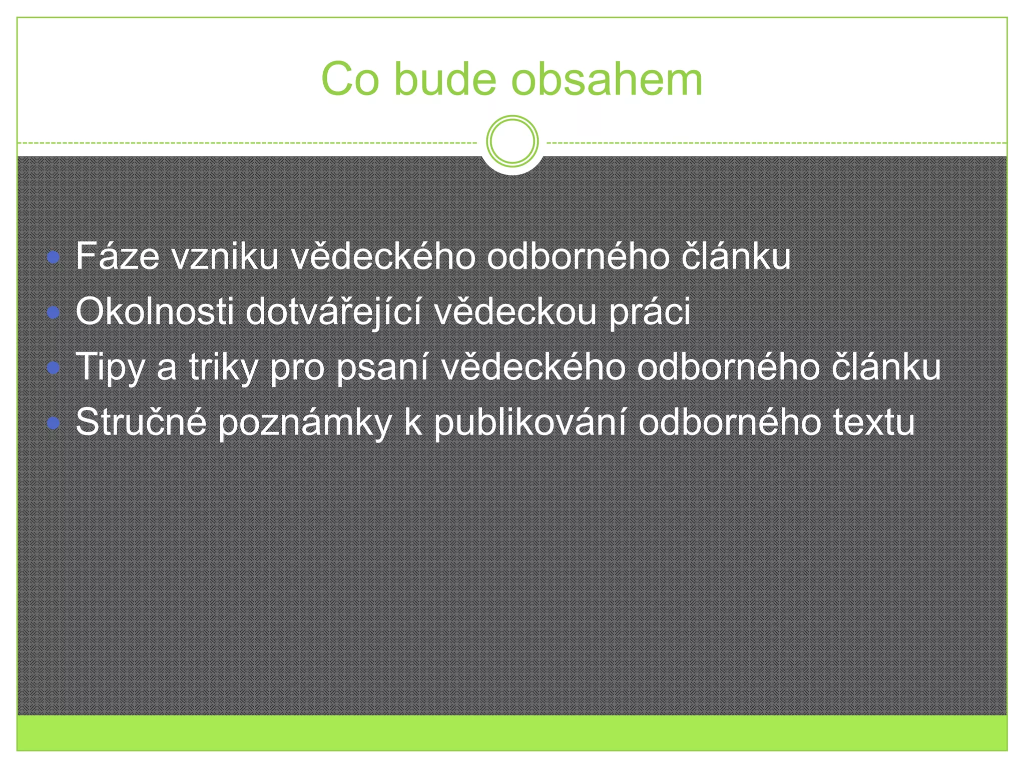 Jak napsat dobry odborny clanek | PPTX