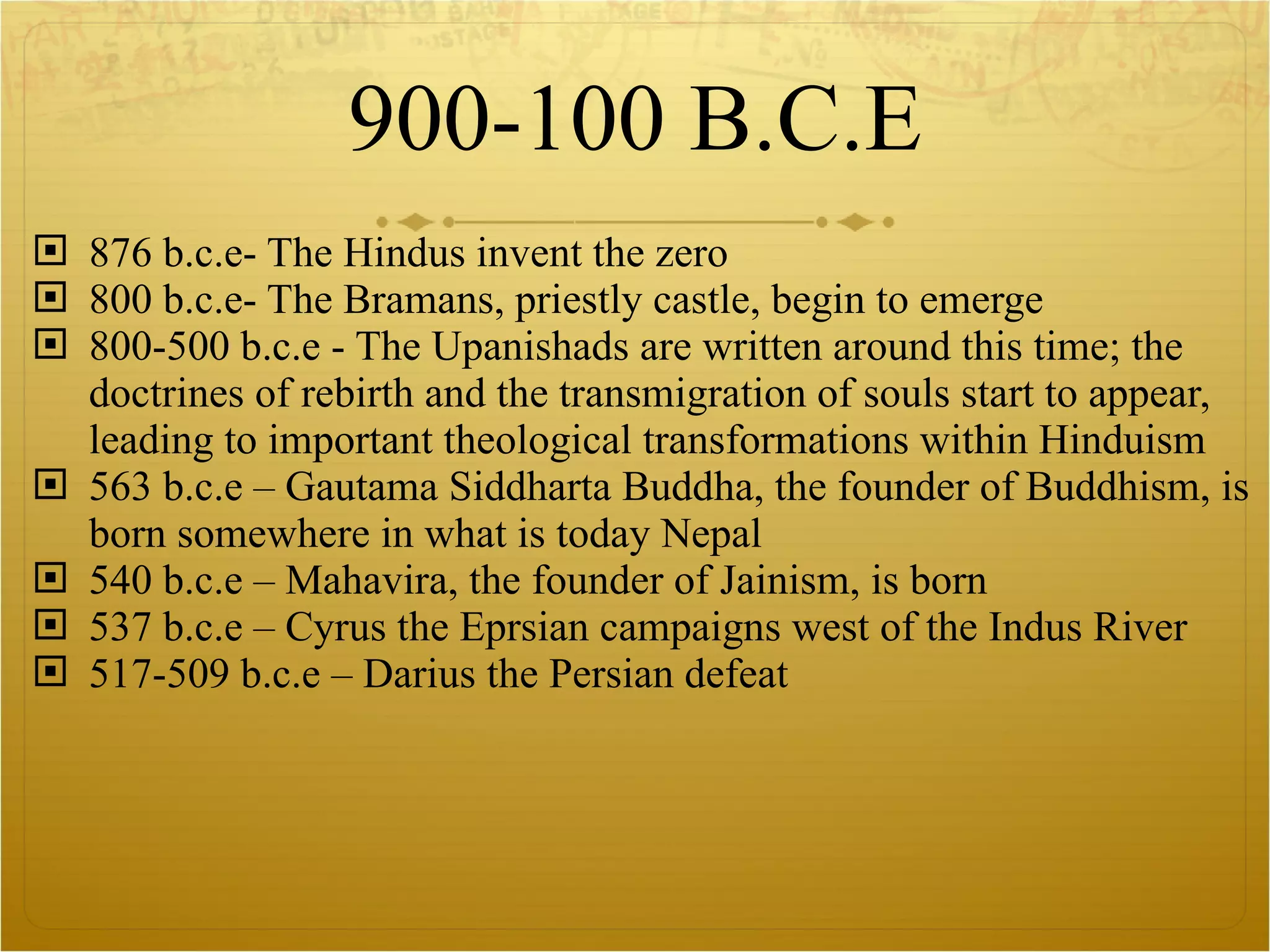 Ancient Indian Timeline | PPT