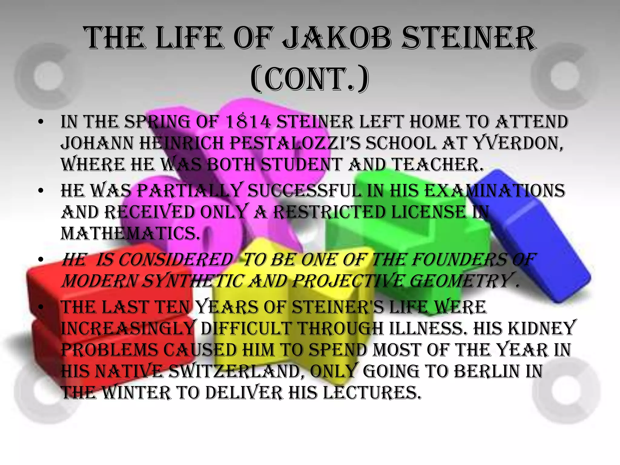 Jakob steiner | PPTX