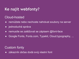 Jak pracovat s fonty na front endu | PPT