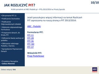 Jak rozliczyć pit 2013 2014 - prezentacja | PPTX