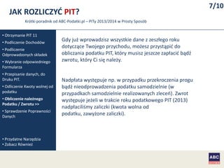 Jak rozliczyć pit 2013 2014 - prezentacja | PPT