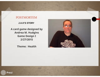 J.A.K'S STORY-Postmortem | PDF | Board Games and Puzzles | Games and Puzzles