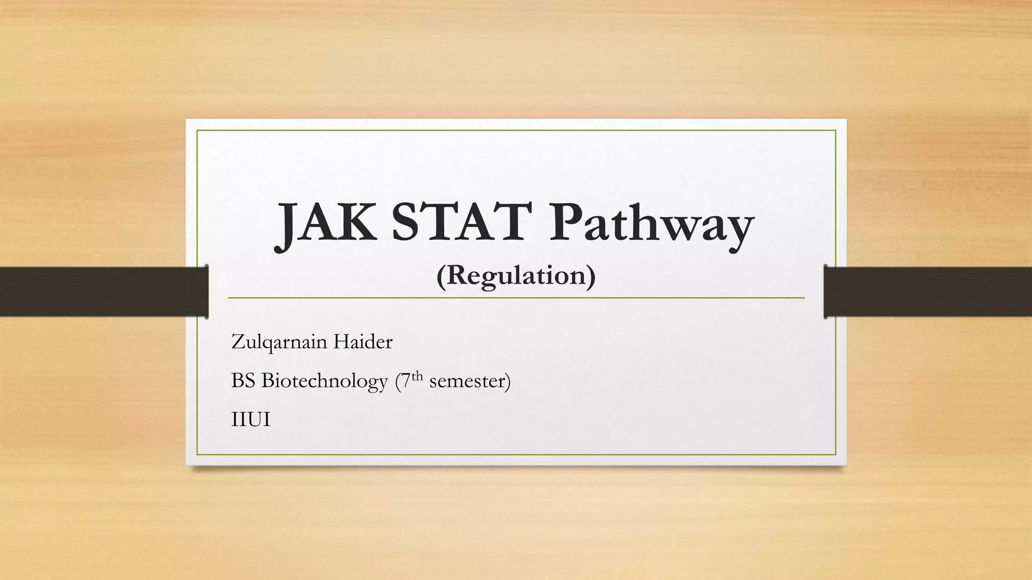 Regulation of JAK STAT Pathway | PPTX