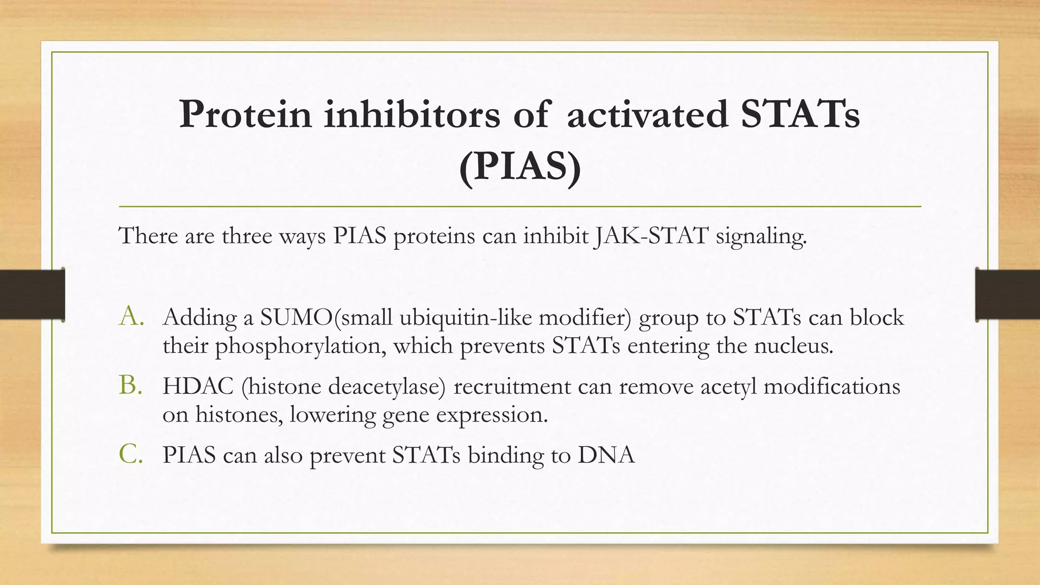 Regulation of JAK STAT Pathway | PPTX