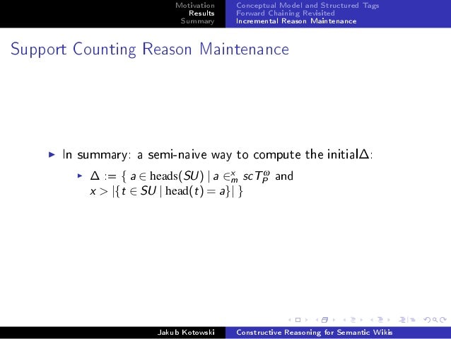 Constructive Reasoning for Semantic Wikis - PhD defense presentation