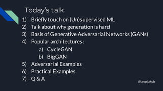 Jakub Langr (University of Oxford) - Overview of Generative Adversarial ...