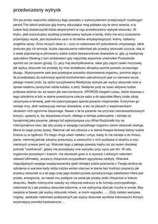 przedwczesny wytrysk | PDF