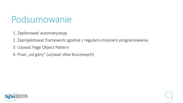 Jak zbudować framework do automatyzacji testów | PDF