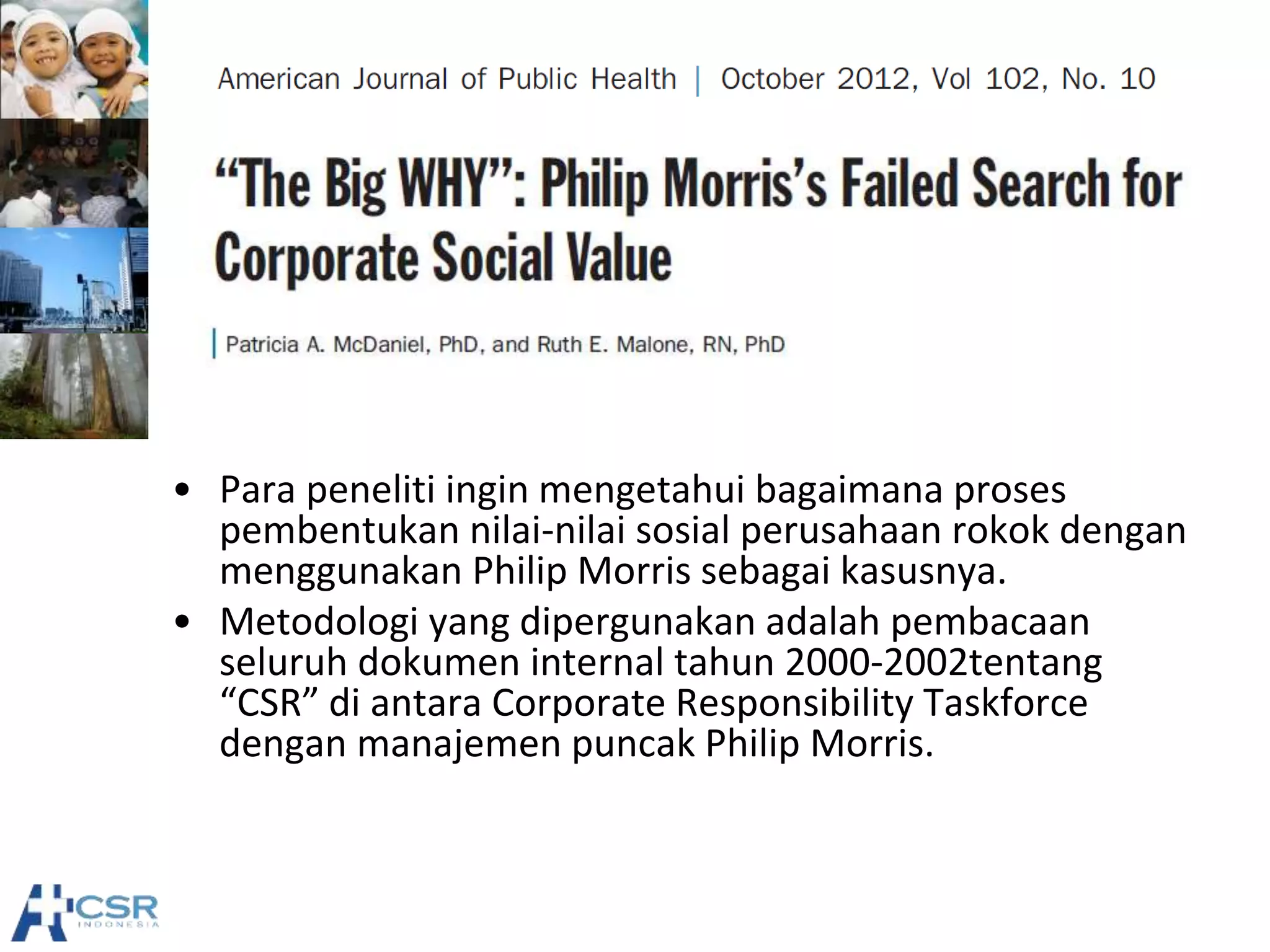 CSR Washing Industri Rokok | PDF