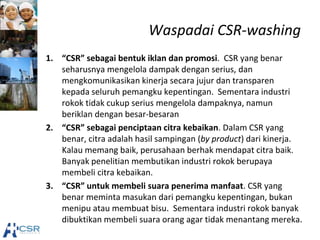 CSR Washing Industri Rokok | PDF