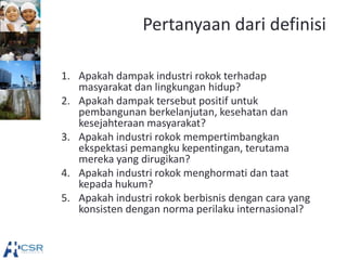 CSR Washing Industri Rokok | PDF