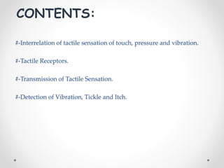 Tactile Sensation | PPTX
