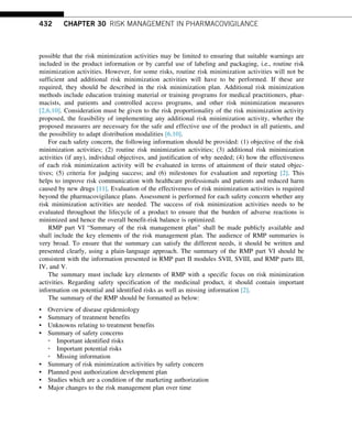 Risk Management In Pharmacovigilance | PDF