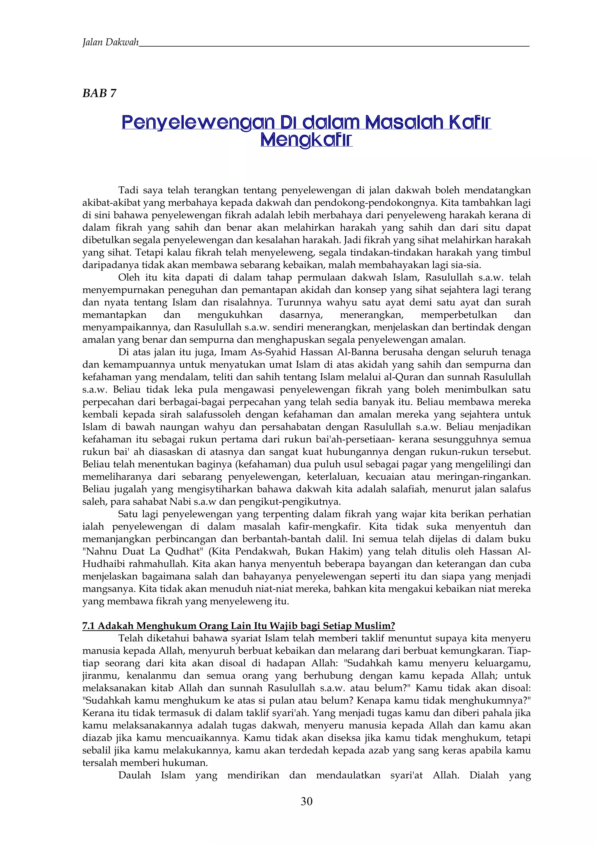 Jalan dakwah mustafa masyhur | PDF