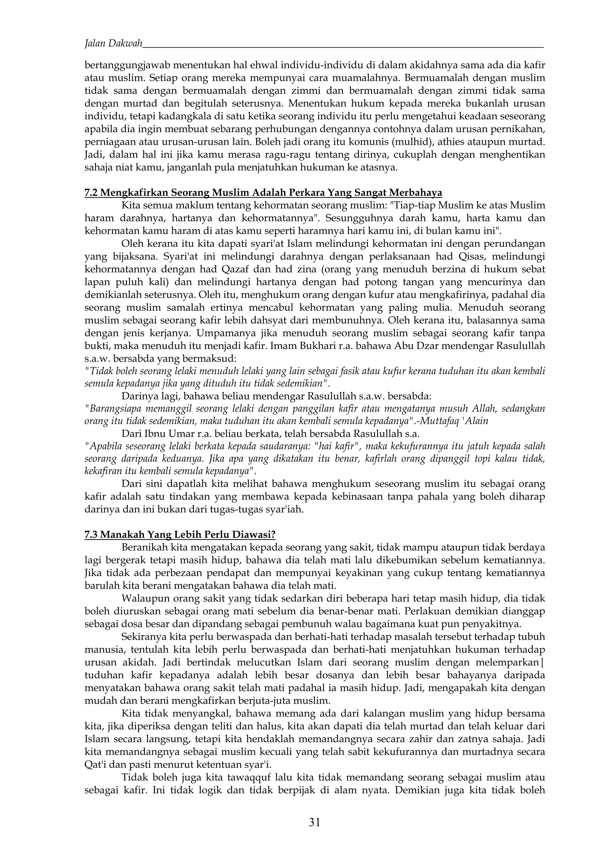 Jalan dakwah mustafa masyhur | PDF