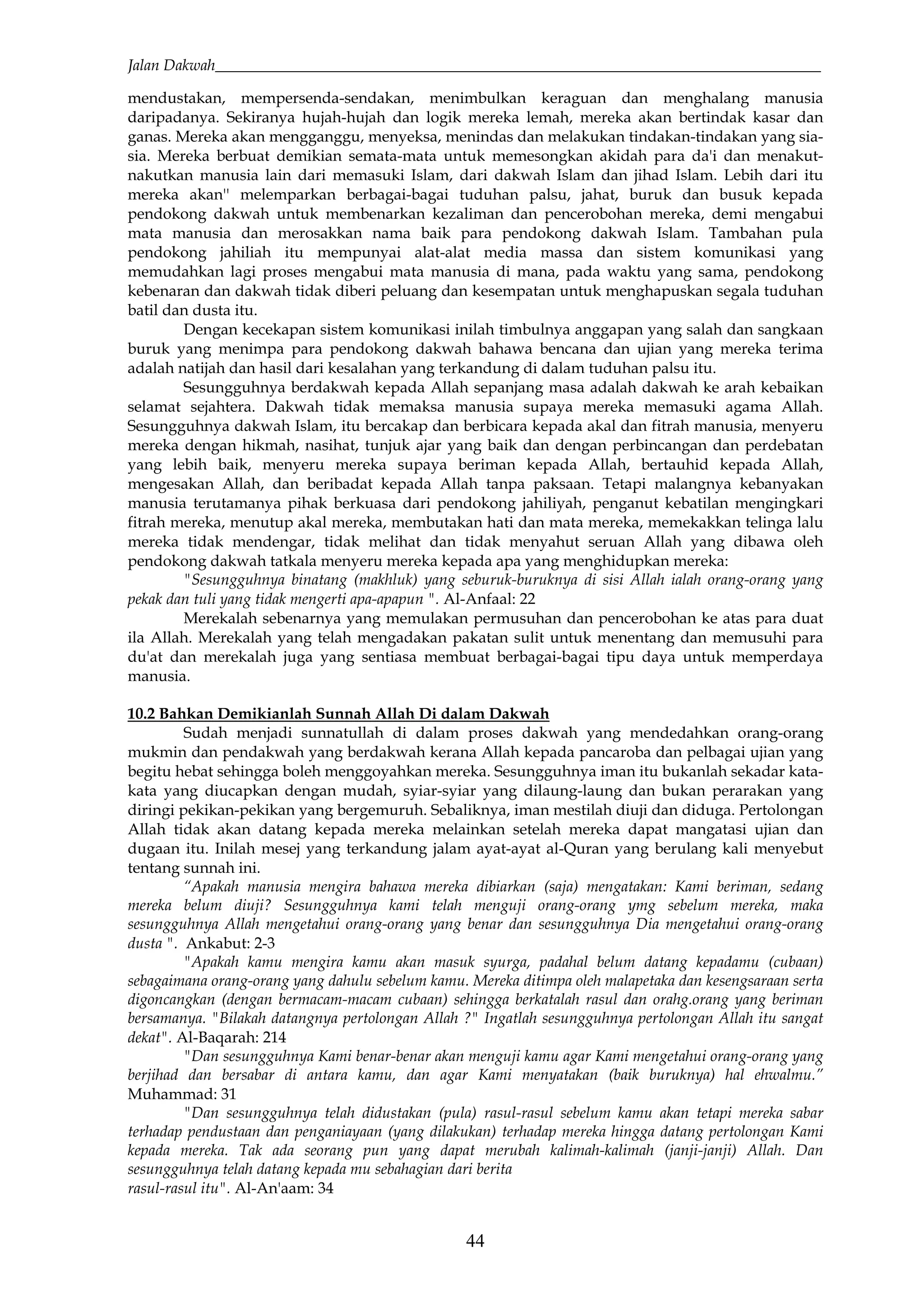 Jalan dakwah mustafa masyhur | PDF