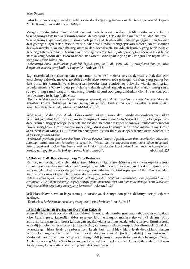 Jalan dakwah mustafa masyhur | PDF