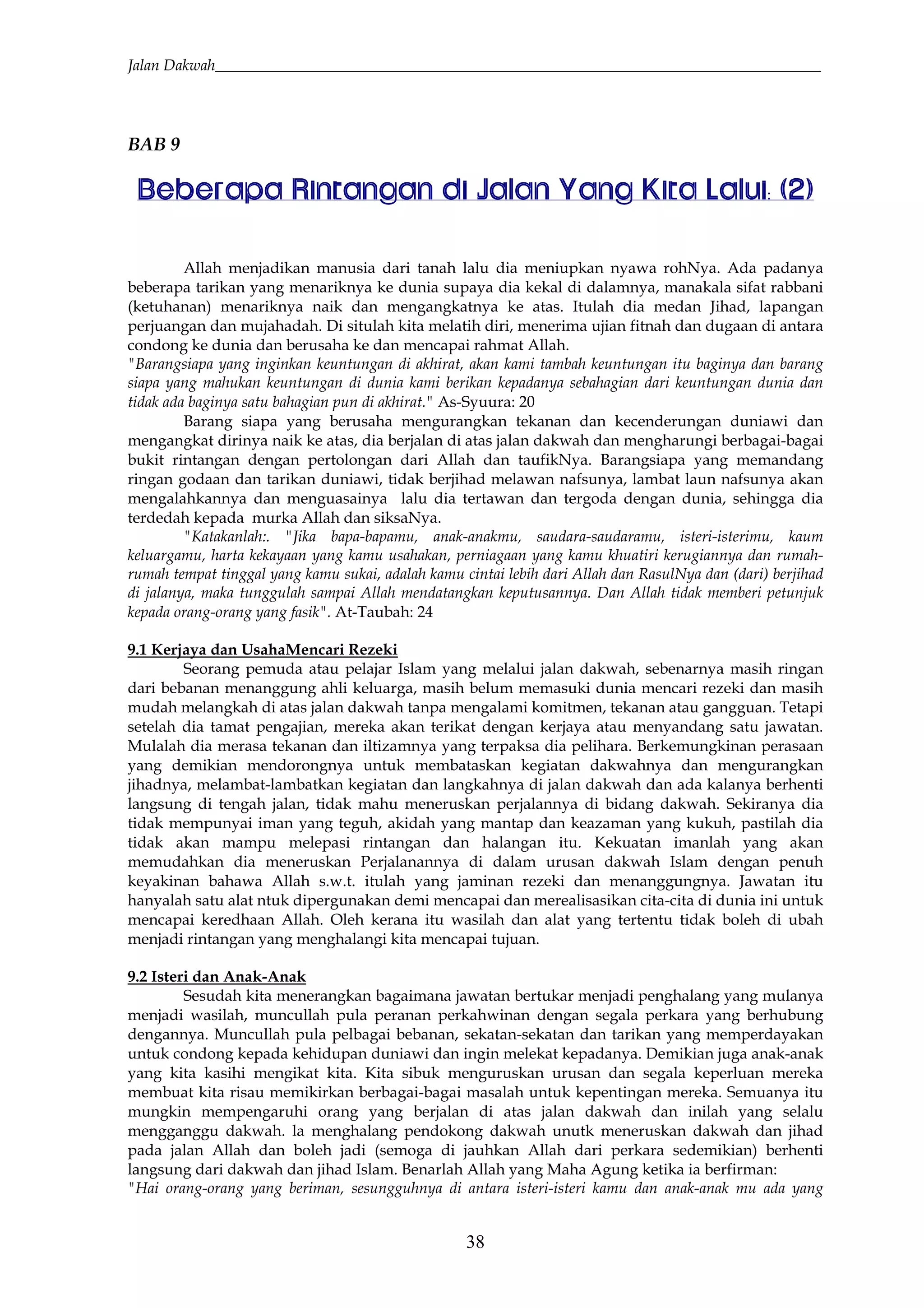 Jalan dakwah mustafa masyhur | PDF