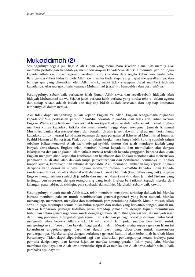 Jalan dakwah mustafa masyhur | PDF